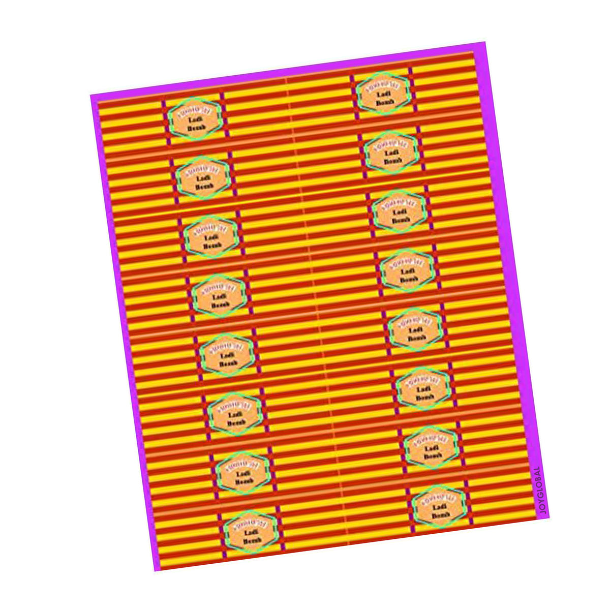 Happy Diwali Ladi Bomb Chocolate Stickers– JoyGlobal