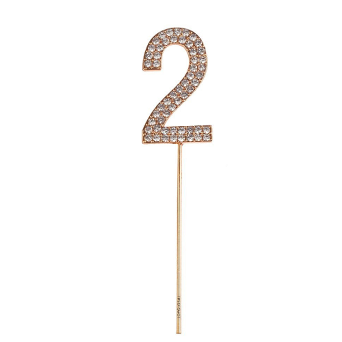Rhinestone Number 2 Cake Topper– JoyGlobal